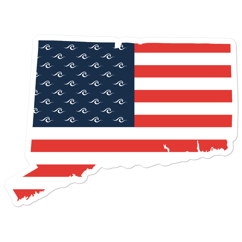 Connecticut American Flag Sticker – Riptide Vibes