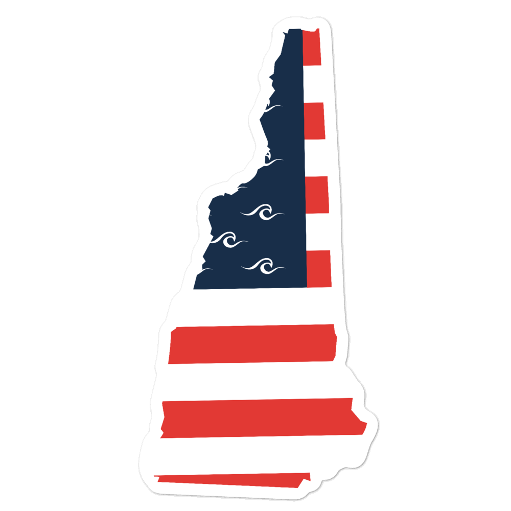 New Hampshire American Flag Sticker – Riptide Vibes