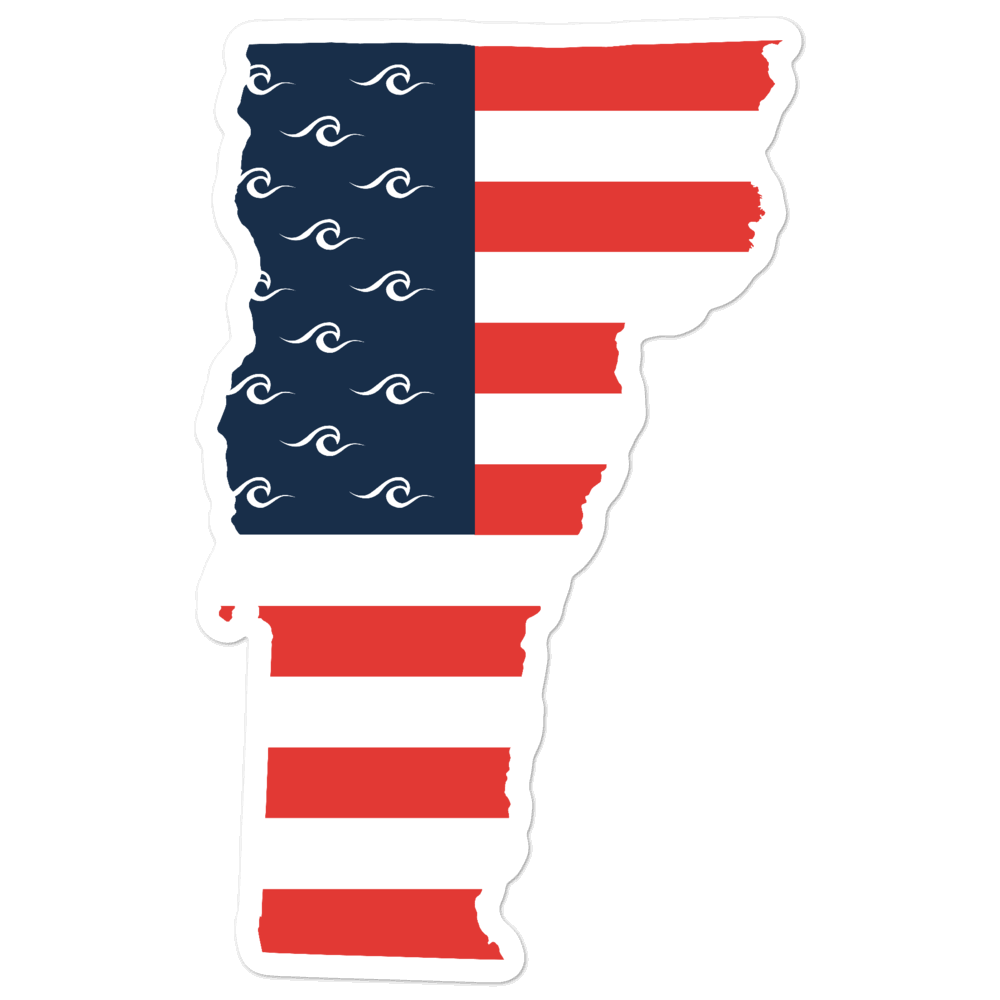 Vermont American Flag Sticker – Riptide Vibes
